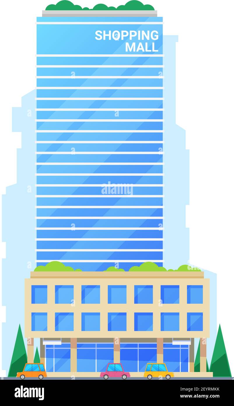 Shop, store or supermarket building, vector shopping mall isolated ...