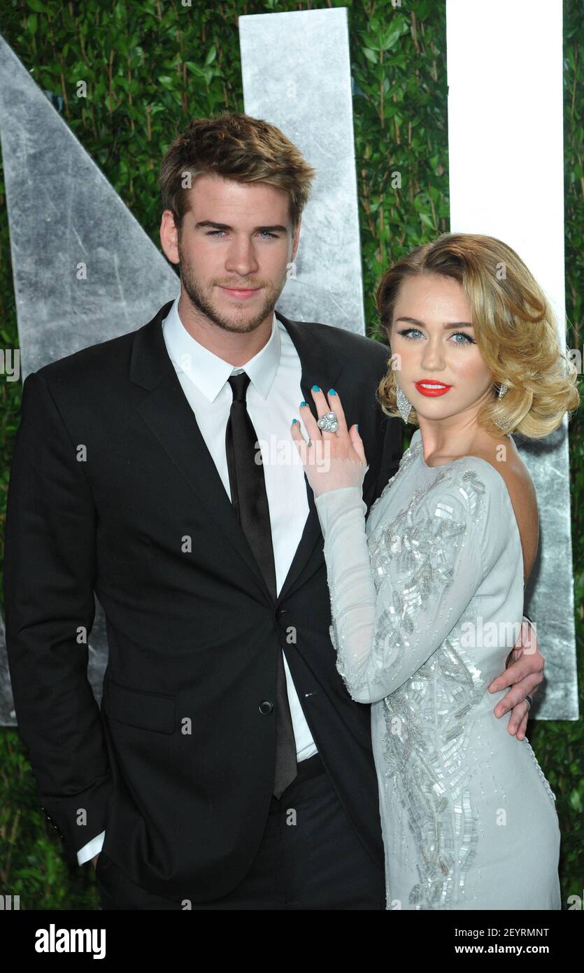 Liam Hemsworth and Miley Cyrus - 26 February 2012 - West Hollywood ...