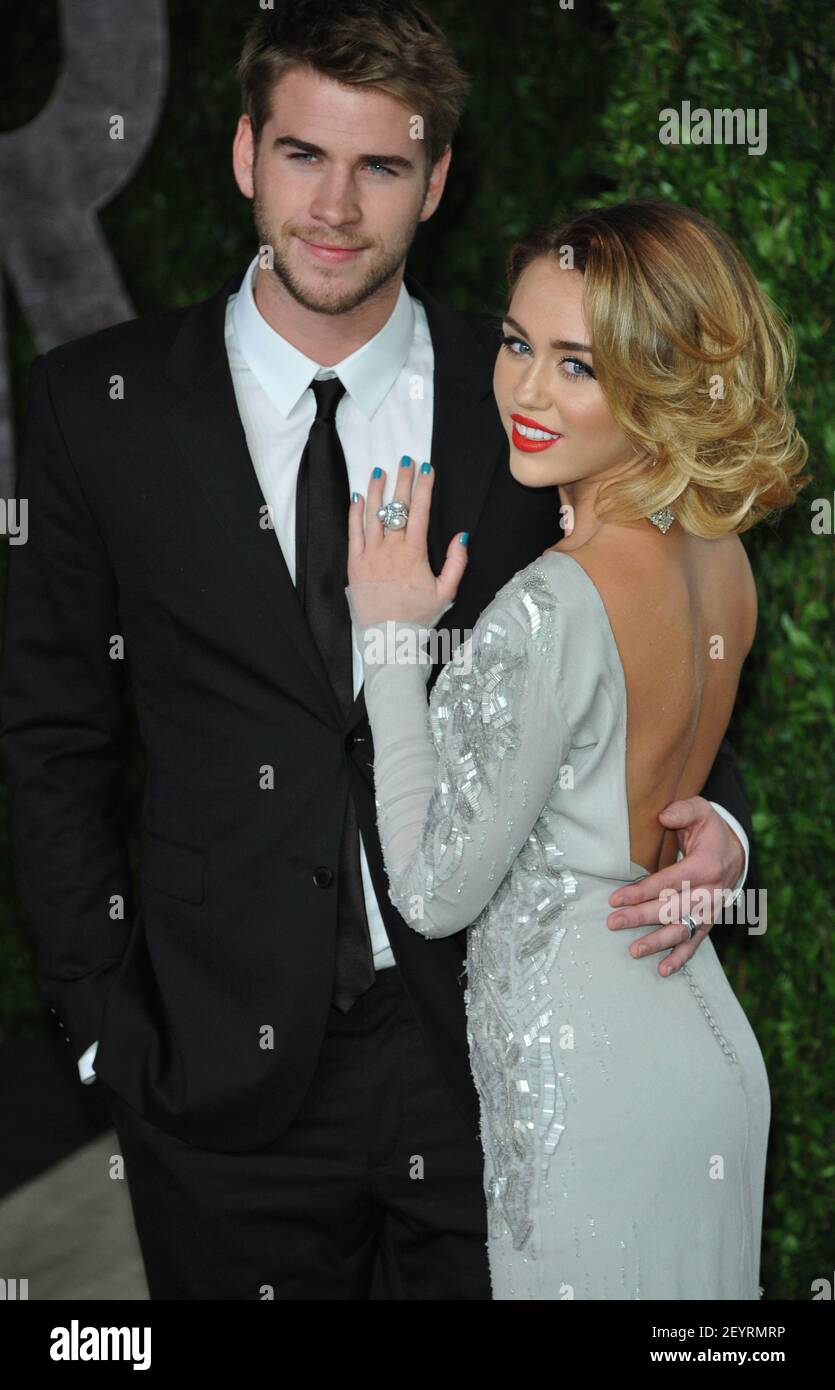 Liam Hemsworth and Miley Cyrus - 26 February 2012 - West Hollywood ...
