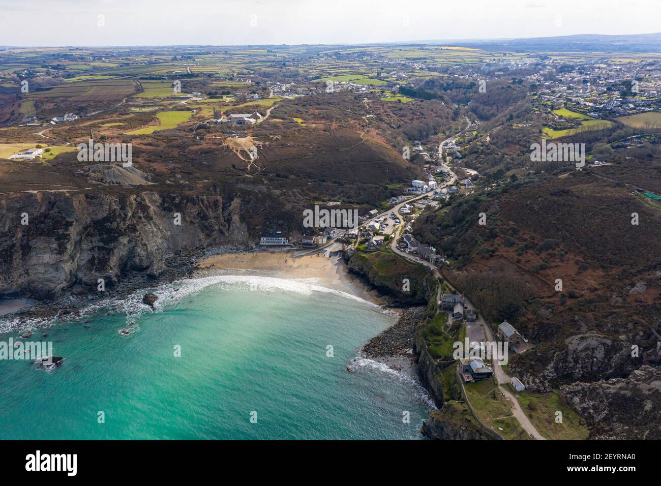 St Agnes Cornwall Aerial High Resolution Stock Photography and Images ...