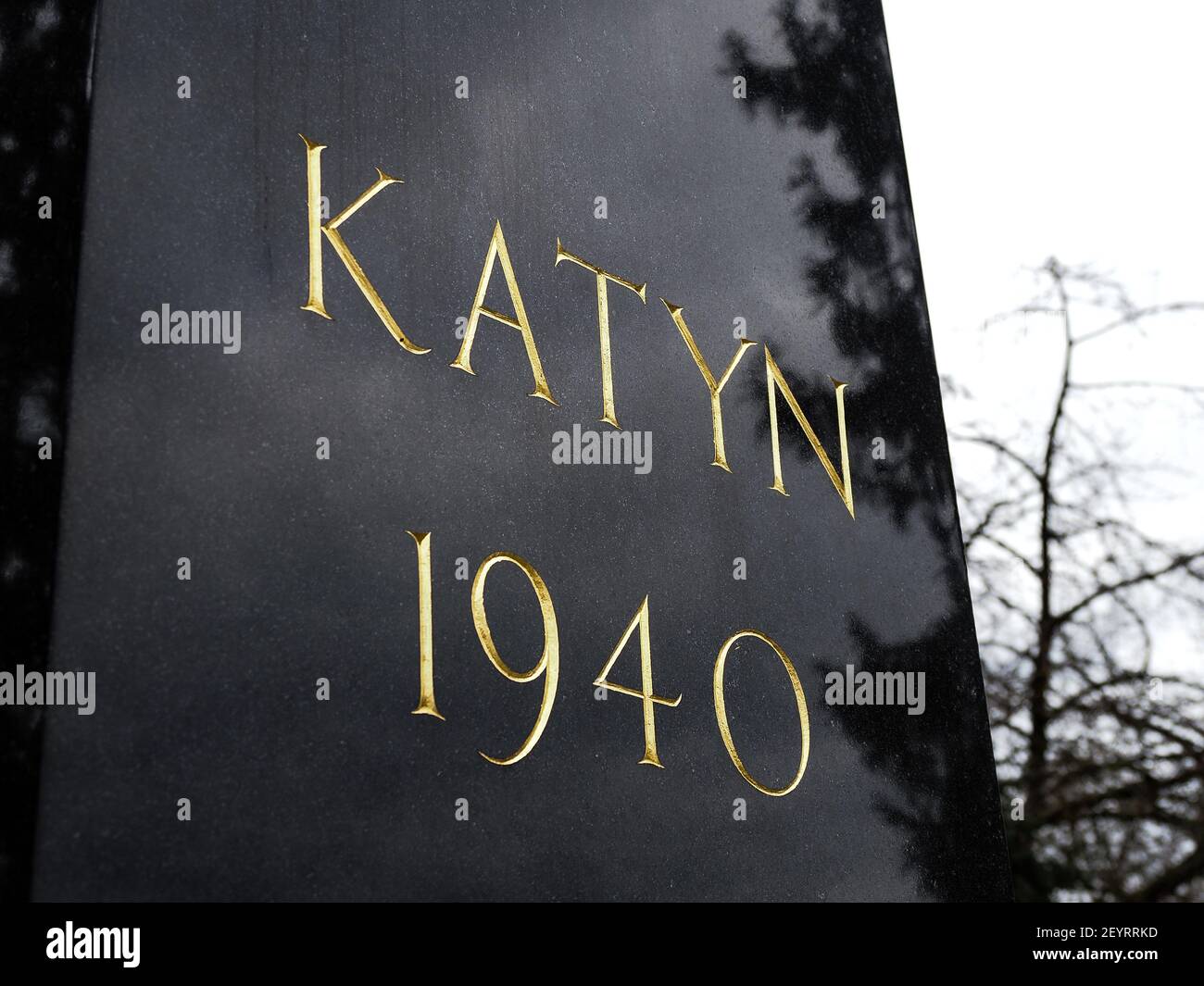 Katyn Memorial, London Stock Photo - Alamy