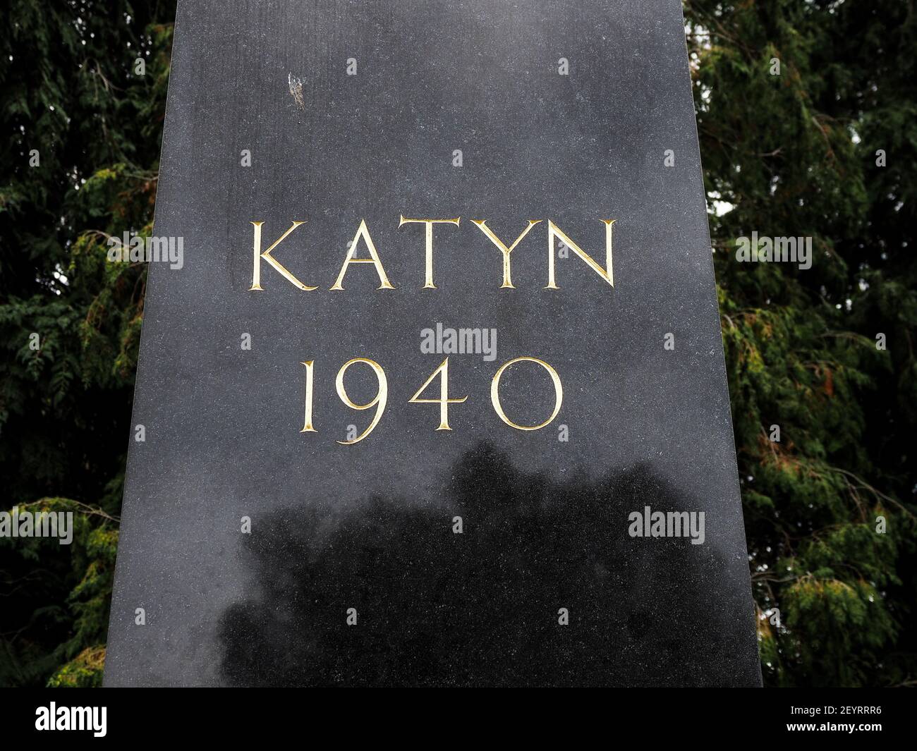 Katyn Memorial, London Stock Photo - Alamy