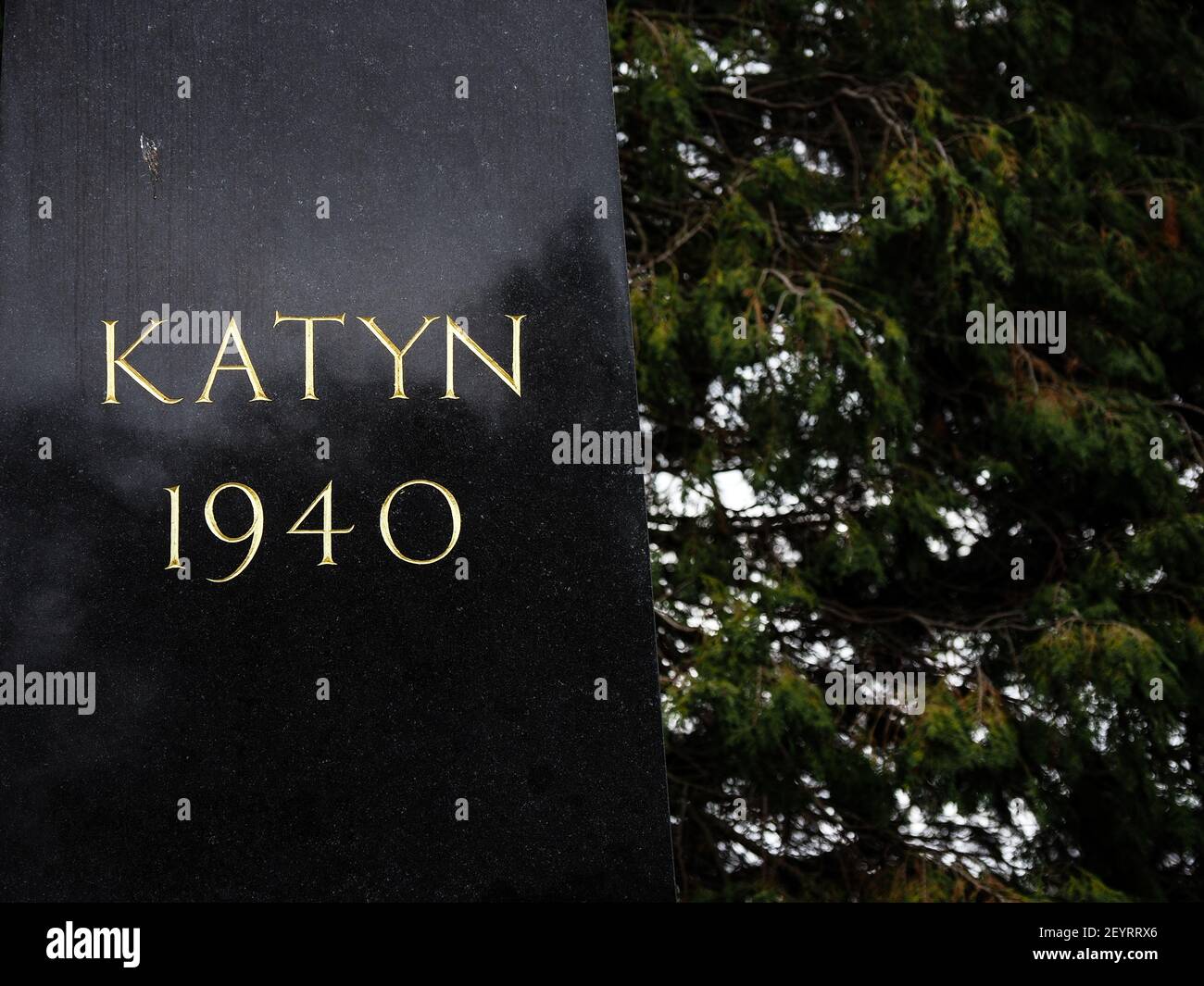 Katyn Memorial, London Stock Photo - Alamy