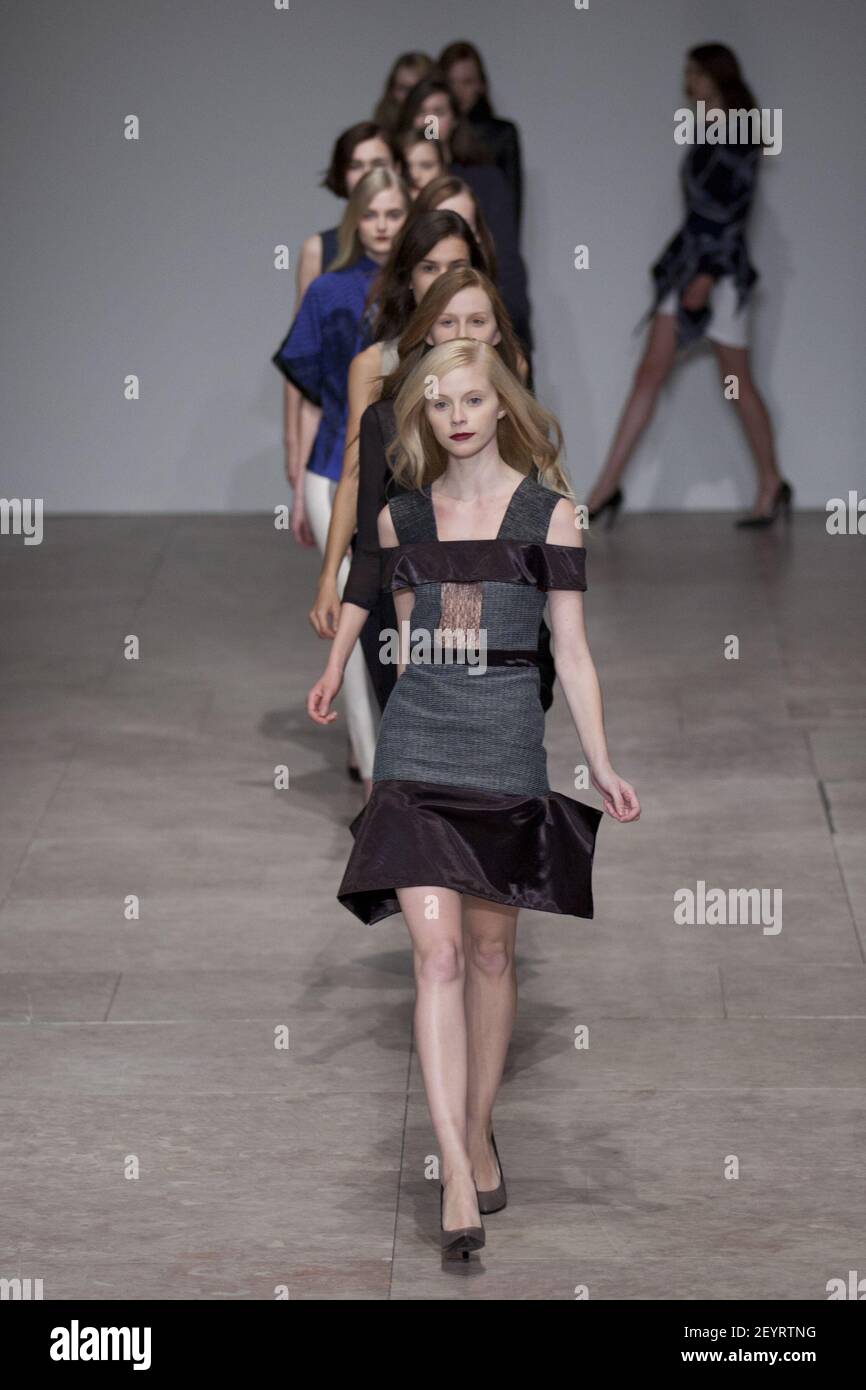 8 March 2012 - Lisbon, Portugal - A model displays a creation by Portuguese fashion designer ...