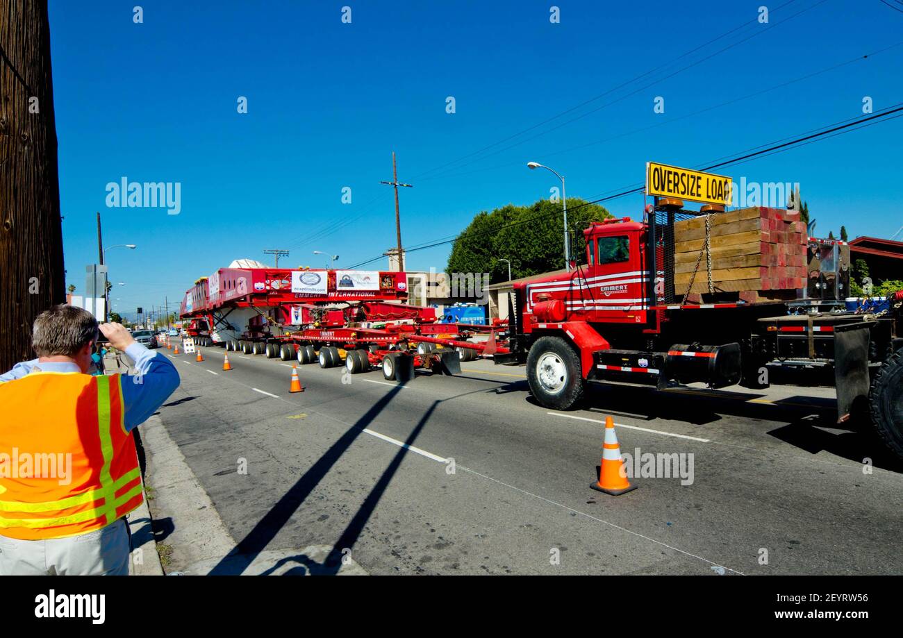 'Levitated Mass' Is Rolling Slowly Toward LACMA. 9 March 2012, Los ...