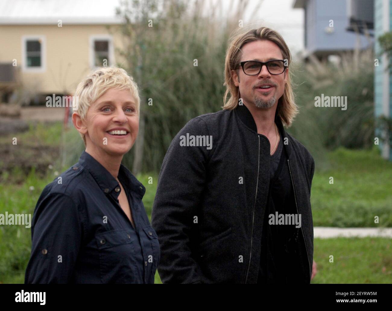 09 March 2012 - New Orleans, Louisiana - Brad Pitt walks around the ...