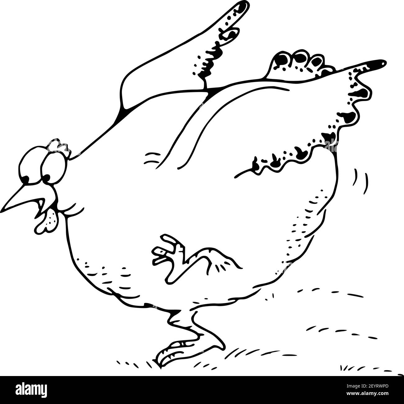 vector cartoon farm animals fat hen Stock Vector Image & Art - Alamy