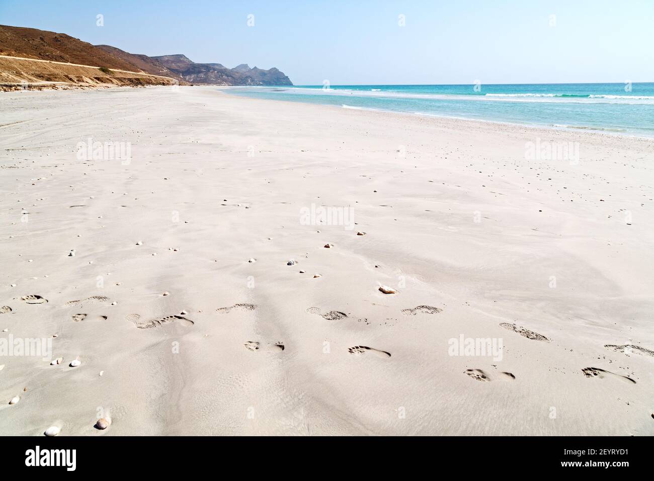 In oman ocean gulf rock Stock Photo - Alamy