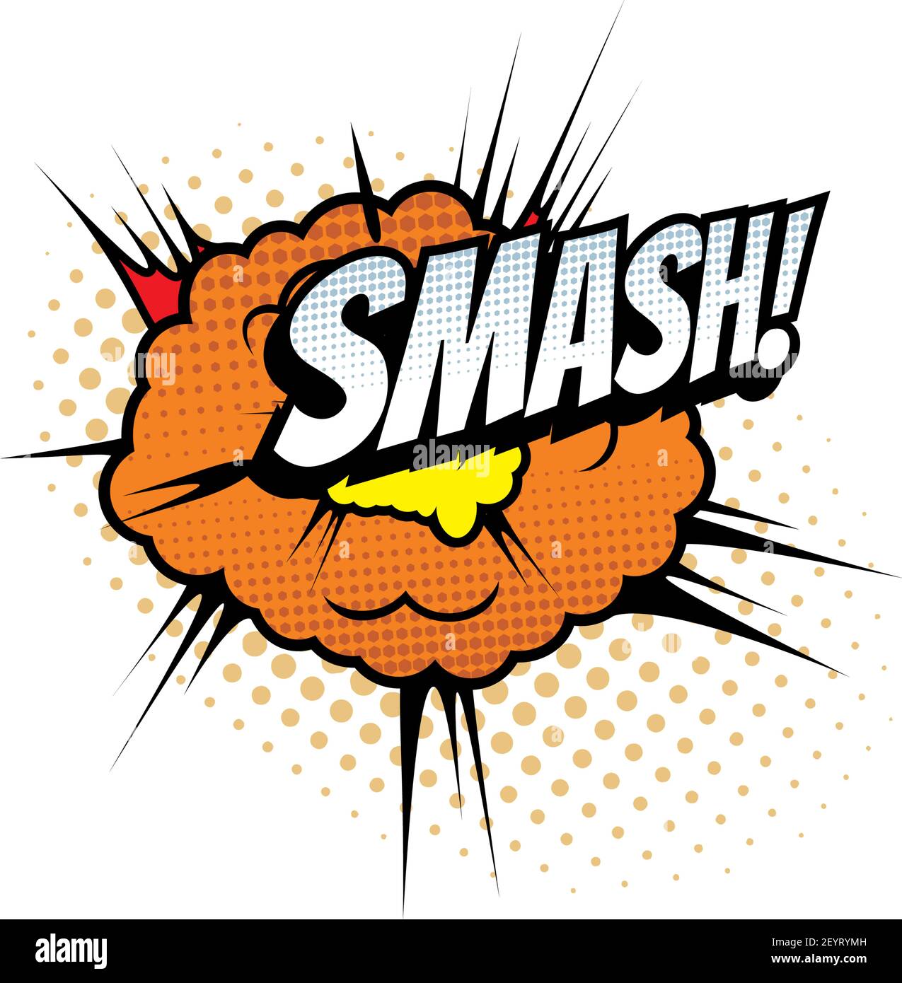 Comic sound blast, bubble chat cartoon icon. Vector Smash sound blast ...