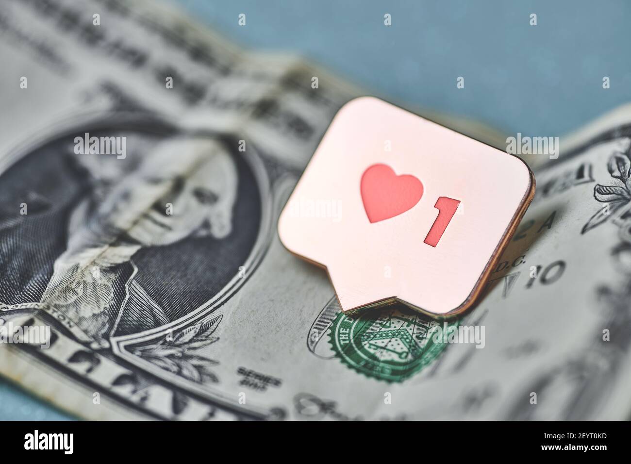Like heart symbol on dollar. Like sign button, symbol with heart and ...