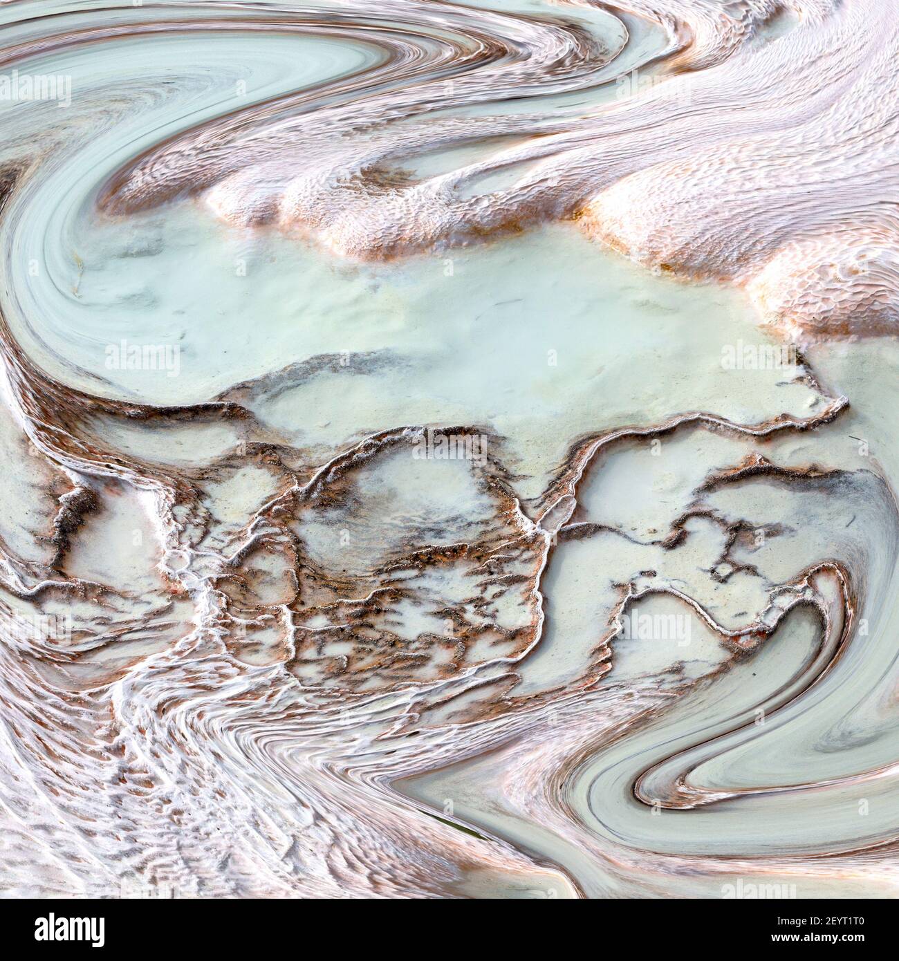 Abstract in pamukkale turkey asia the old calcium bath and travertine ...