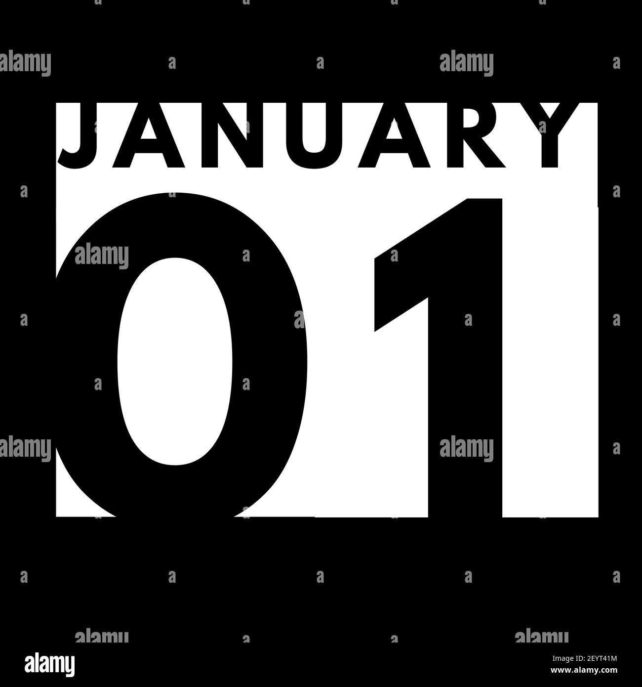 January 1 . flat modern daily calendar icon .date ,day, month .calendar ...