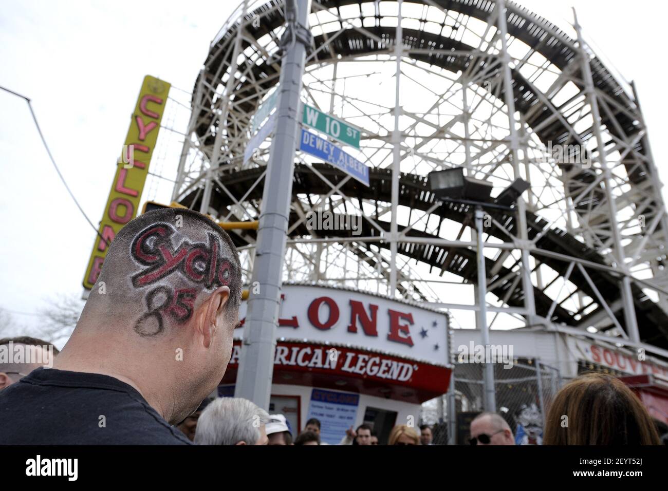 01 April 2012 - New York - Erik Knapp, known as "Mr. Cyclone" attends ...