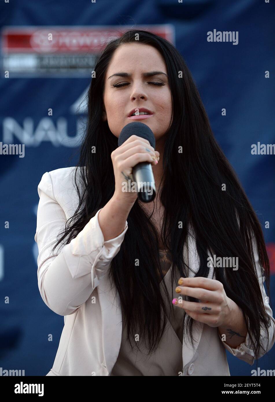 01 April 2012 - JoJo performs the national anthem during the 5th Annual ...