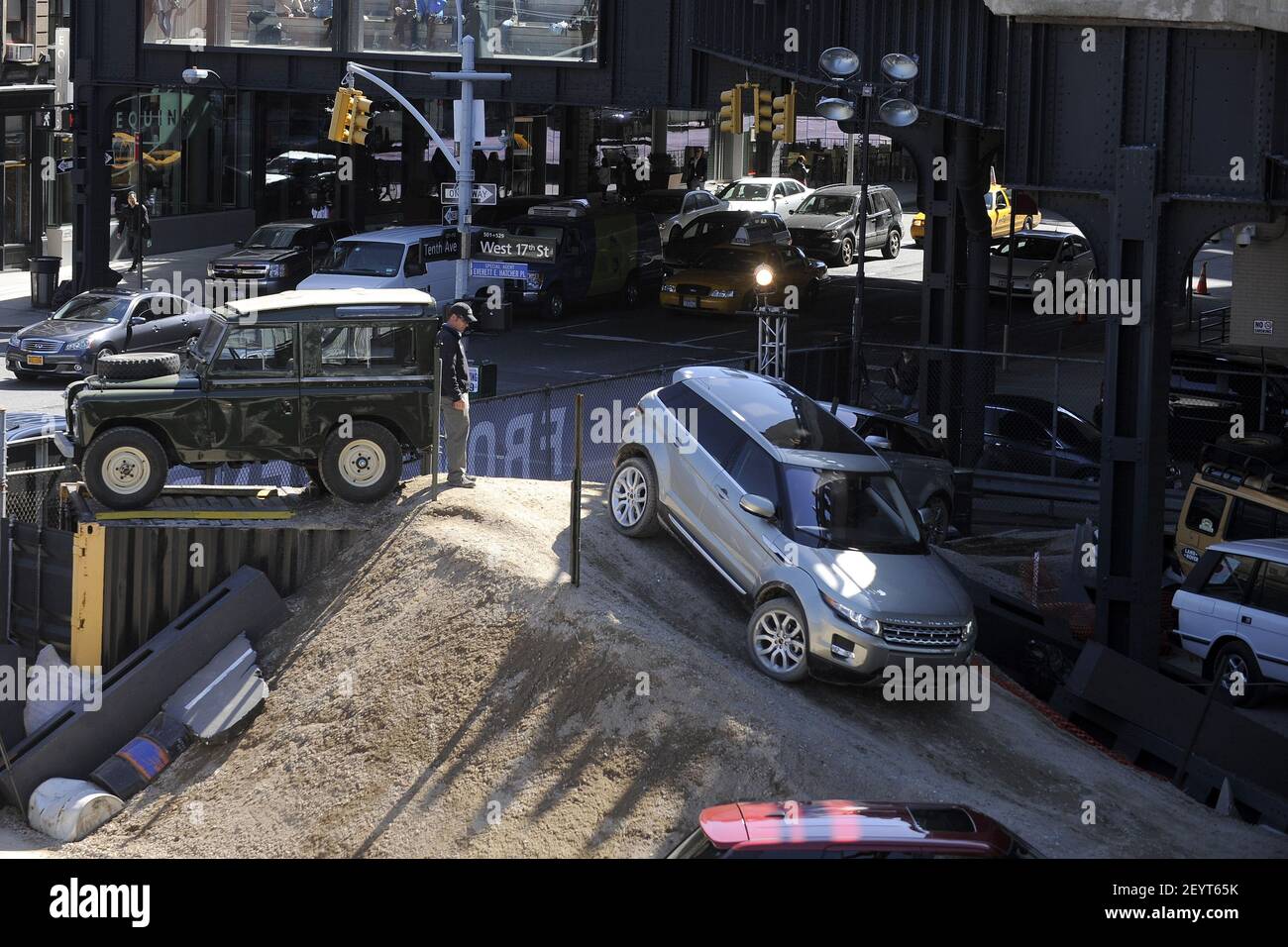 0 April 2012 - New York - With the High Line Park in the bacground, a ...