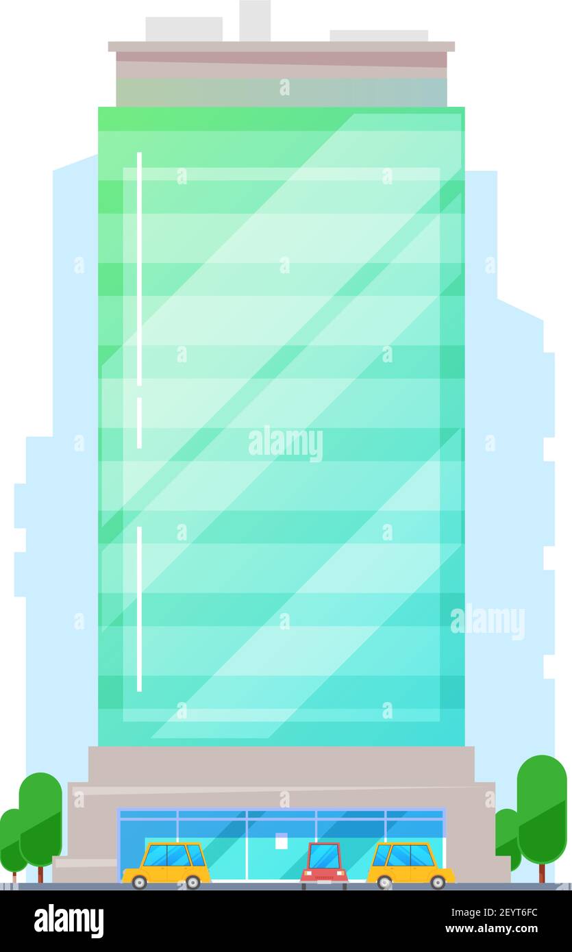 Bank or real estate building, business center vector modern ...
