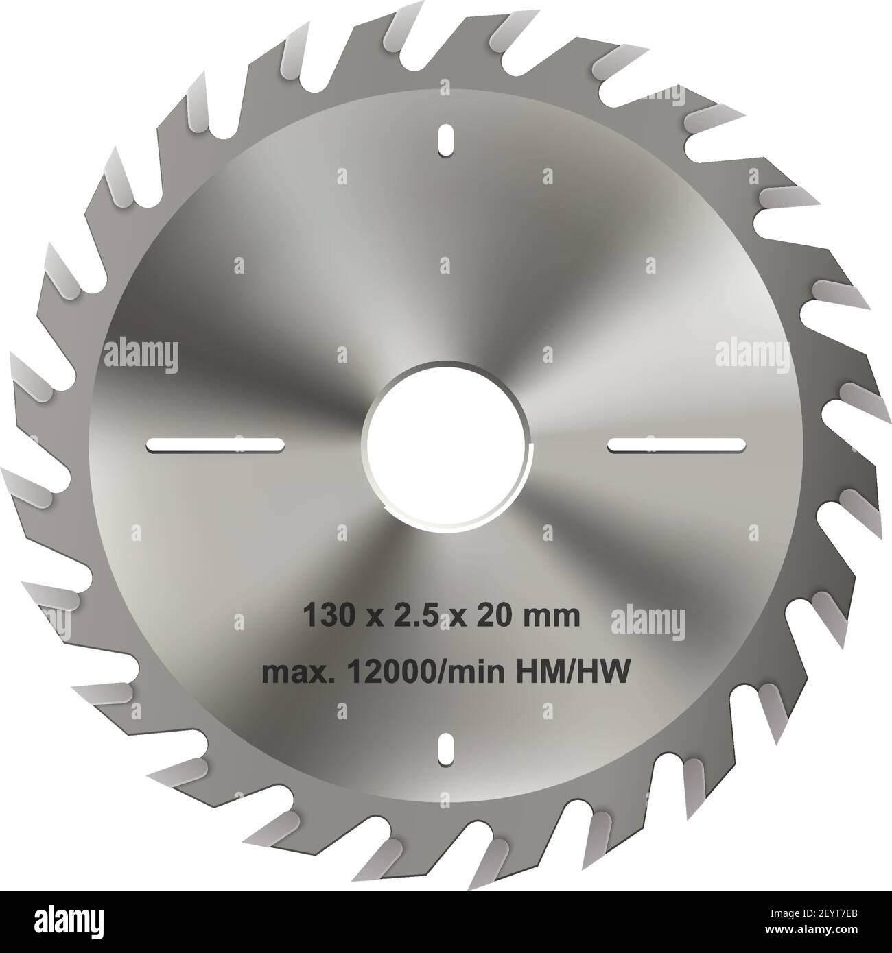 Saw blade isolated metal disk with sharp edges. Vector rotating metal ...