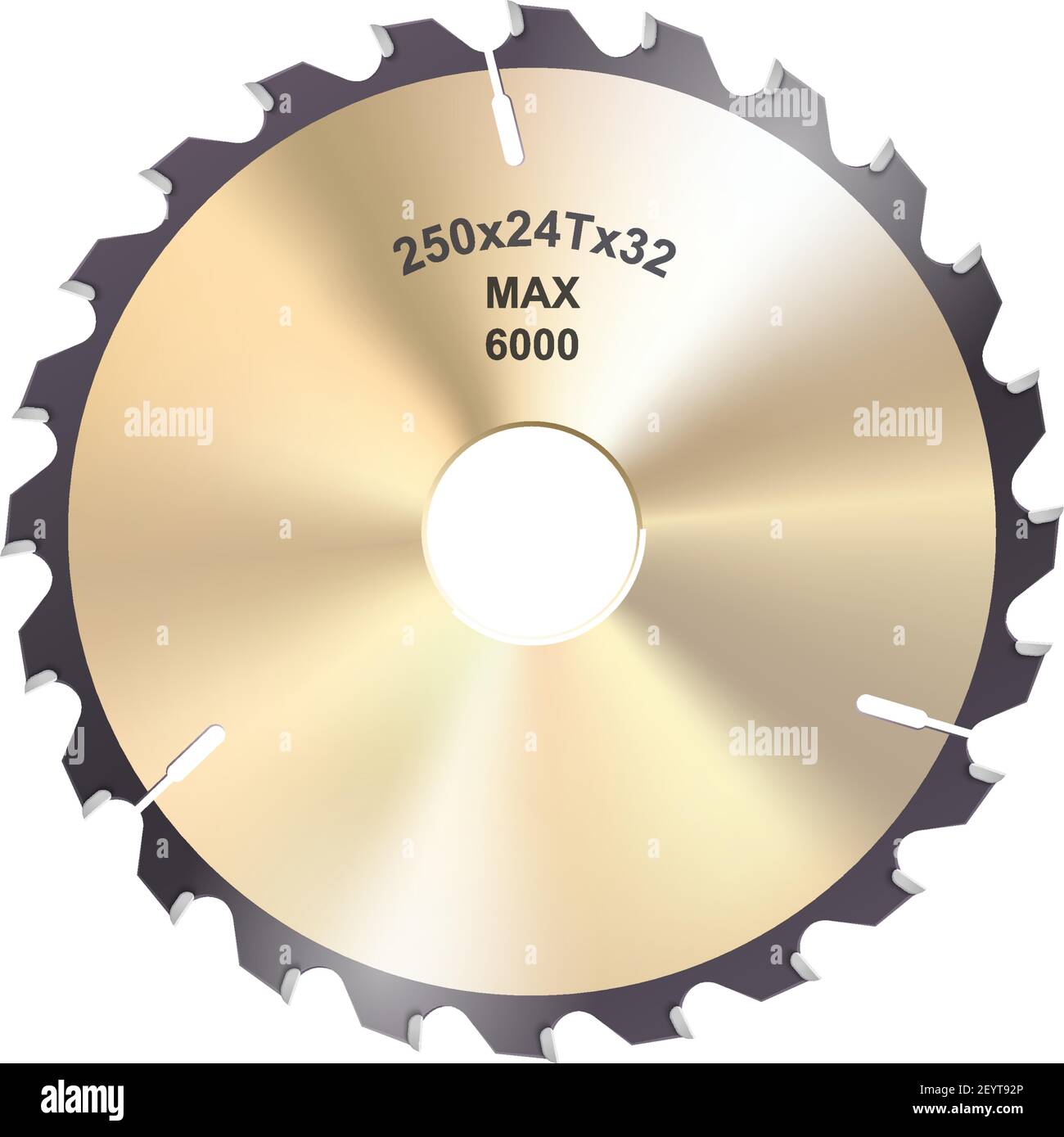 Rotary disk isolated sharp saw blade. Vector cutting gear, circular ...