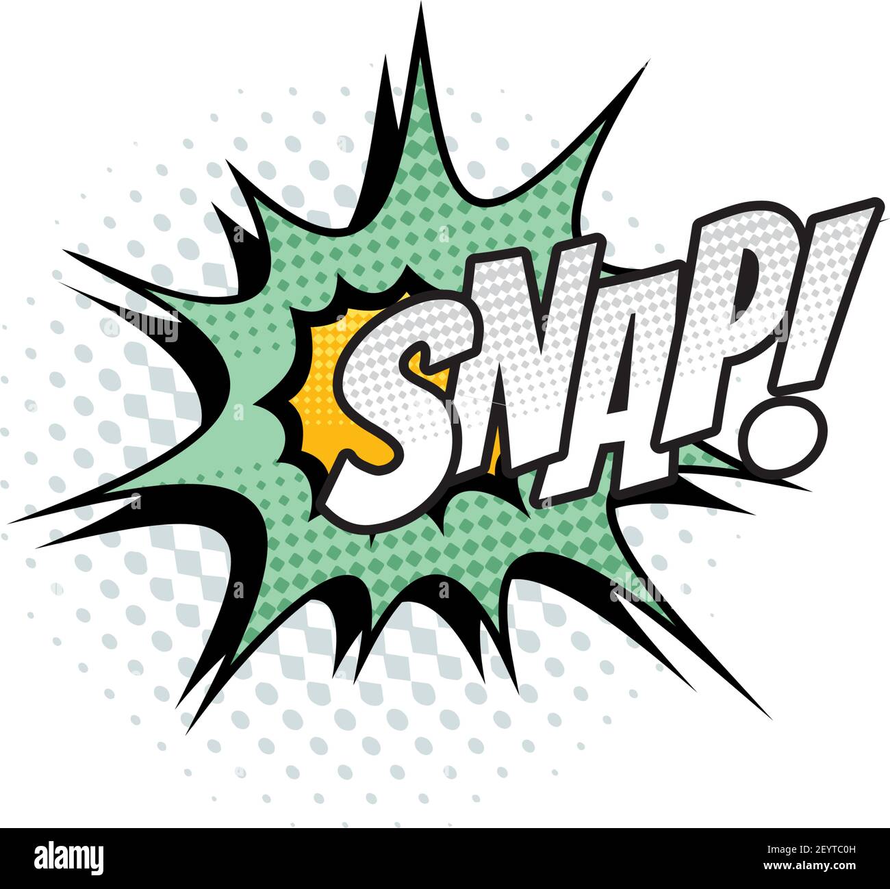 Comic sound blast, Snap bubble chat cartoon icon. Vector Snap sound ...