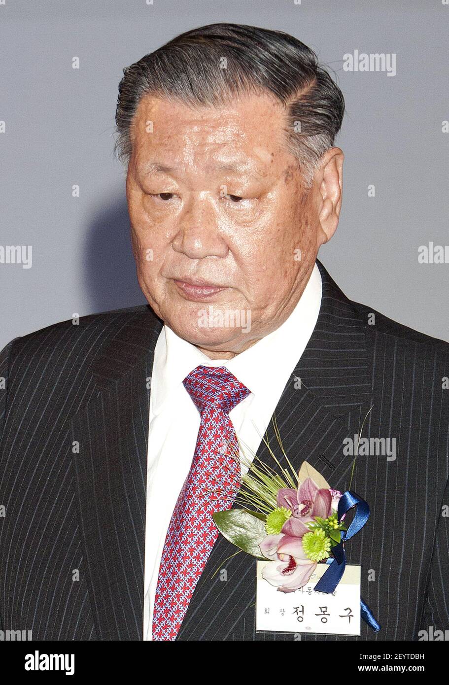 2 May 2012 - Seoul, South Korea - South Korean Chung Mong-Gu, Chairman ...