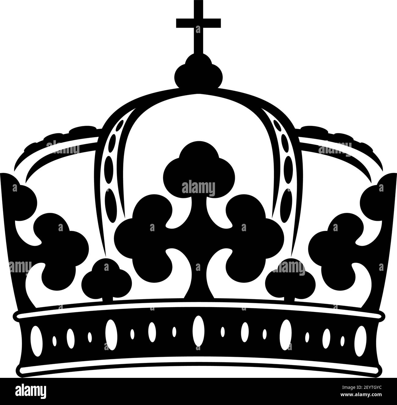 Royal crown isolated king or queen symbol. Vector monarch or emperor ...