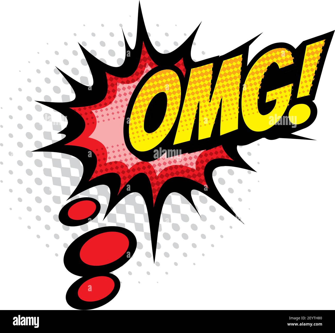 Sound blast, pop bubble chat comic book cartoon icon. Vector Omg sound ...