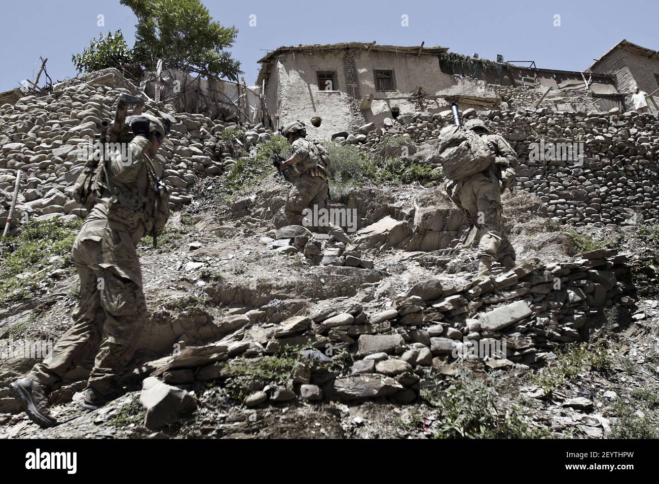 17 May 2012 - Khost, Afghanistan - US Army soldiers patrol a remote ...