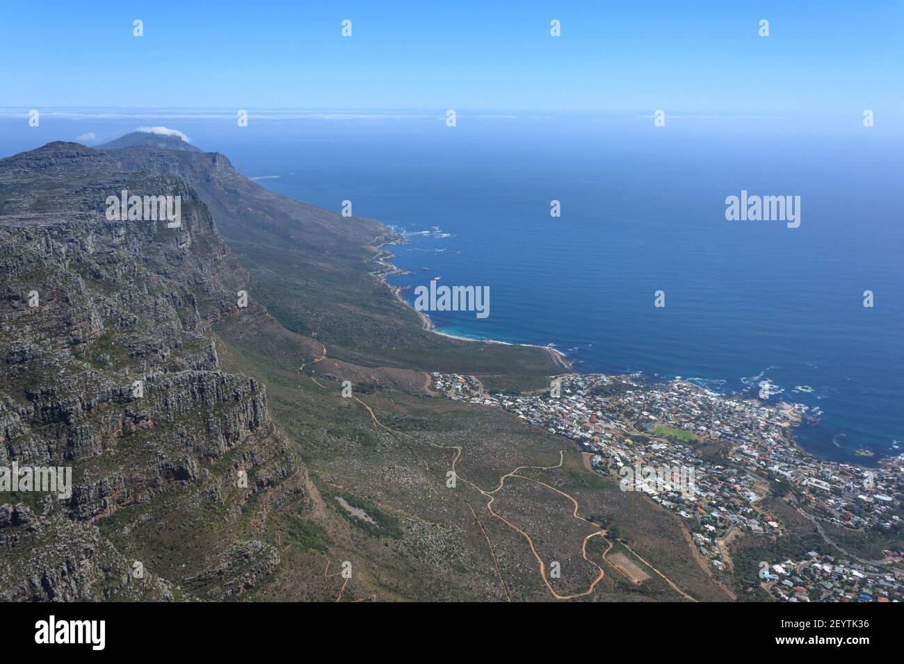 Impressive view of the Twelve Apostles from the top of Table Mountain ...