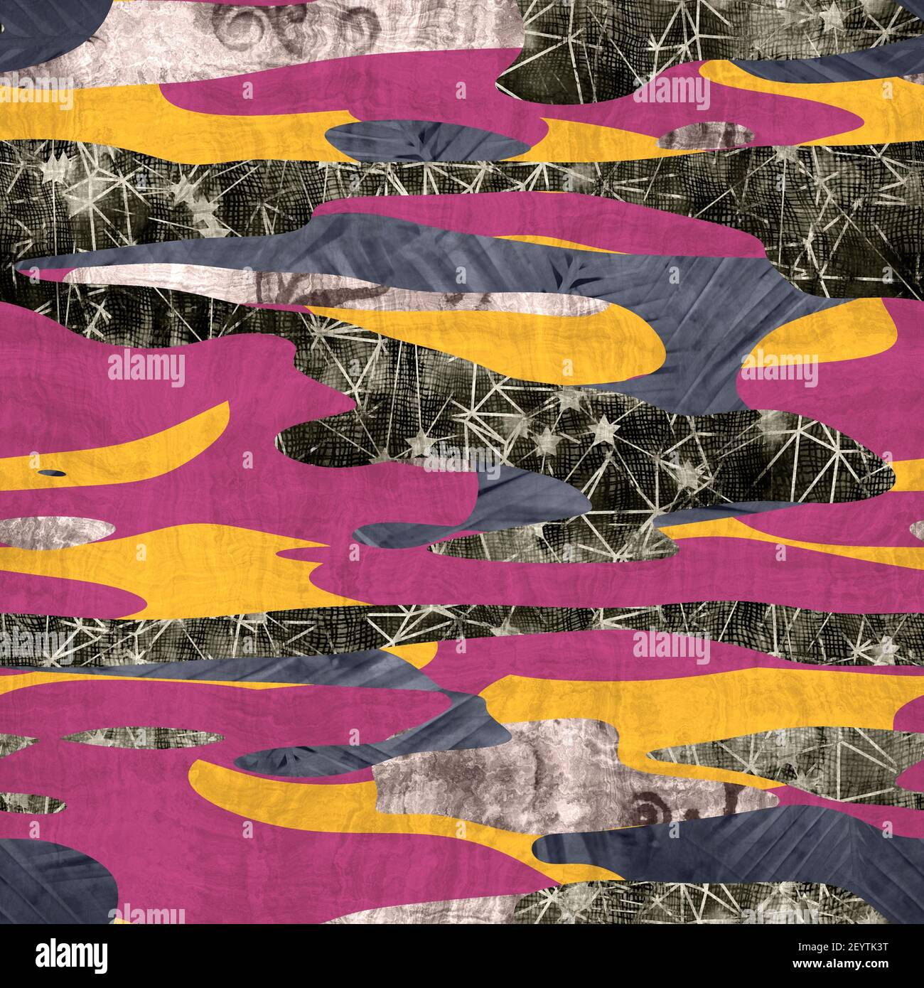 Seamless collage in camo shapes vivid montage Stock Photo - Alamy