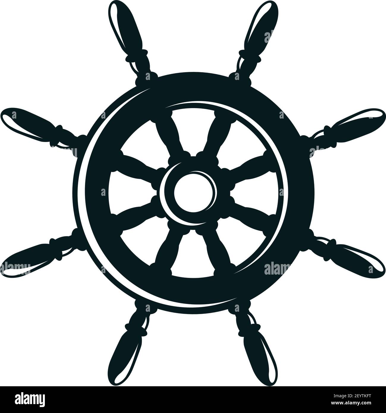 Steering wheel old fashioned sailing ship Stock Vector Images - Alamy