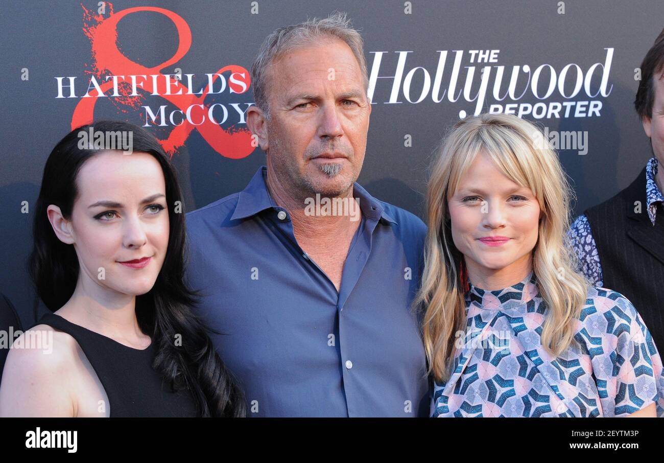 Jena Malone, Kevin Costner and Lindsay Pulsipher. 21 May 2012, Los Angeles, California. The ...