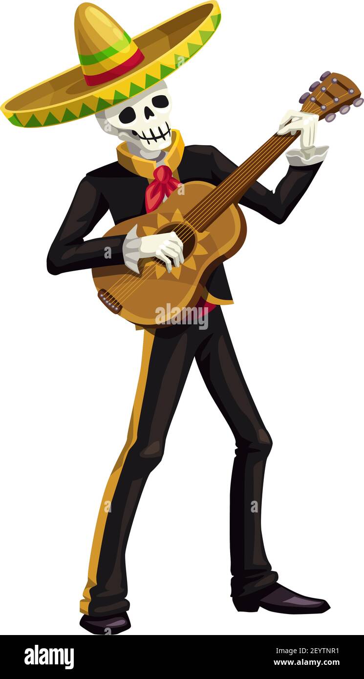 Skeleton in sombrero Stock Vector Images - Alamy