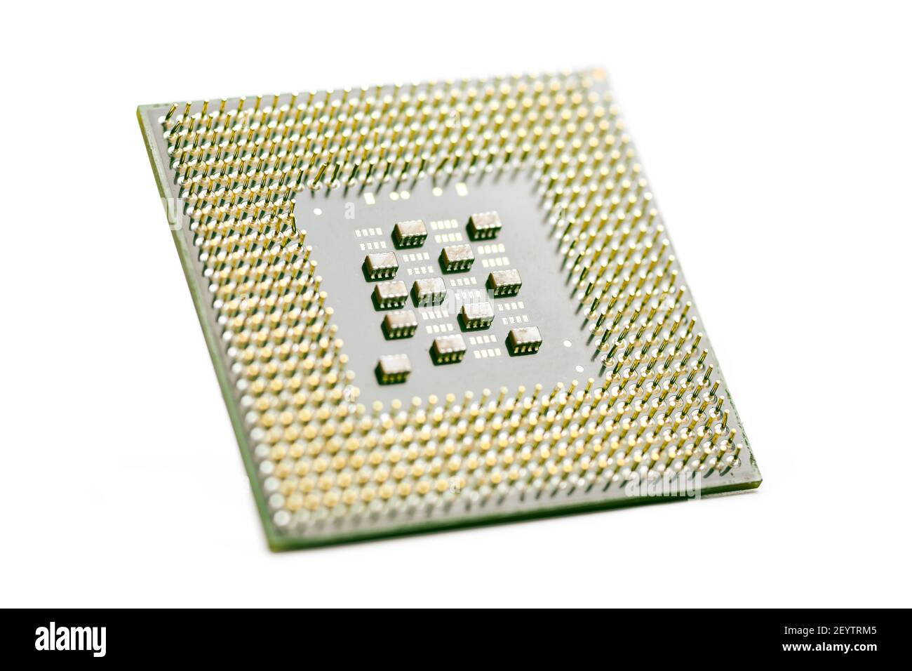 CPU, central processor unit, isolated background. Main electronic ...