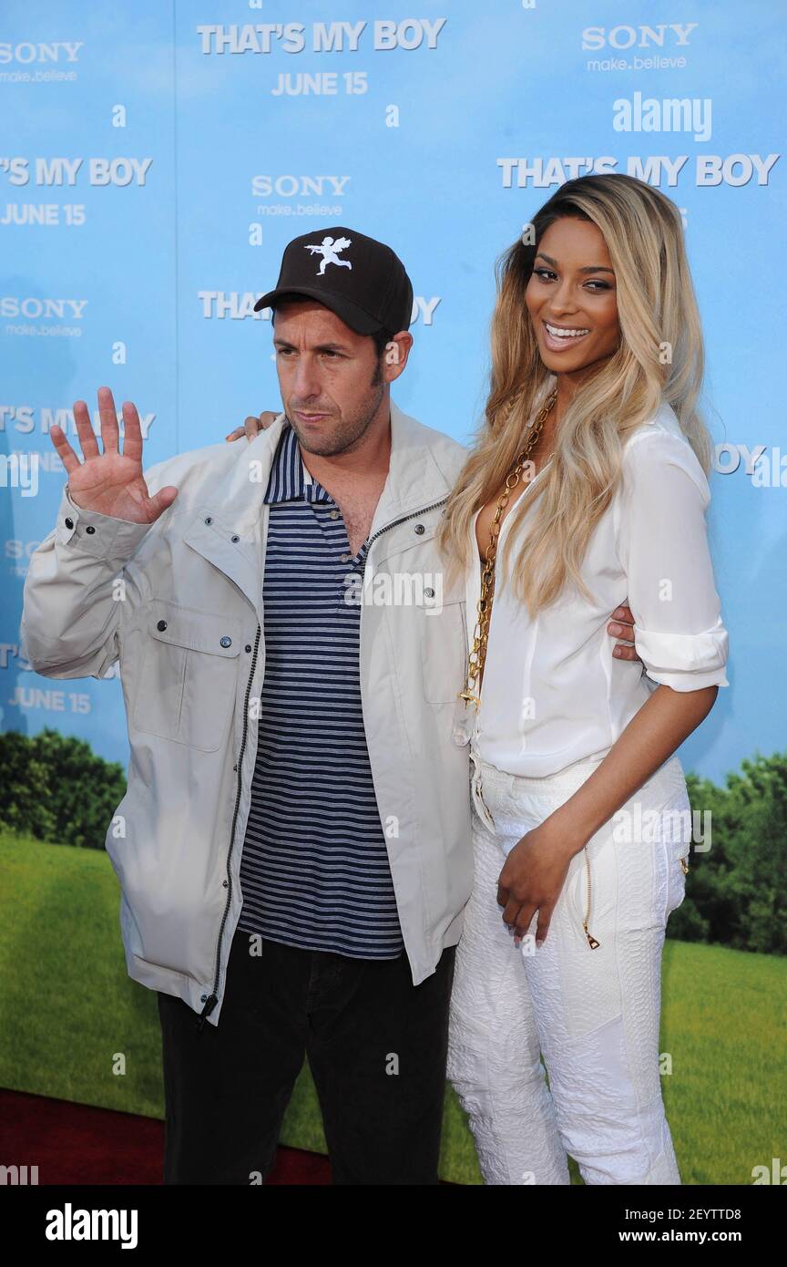 Adam Sandler and Ciara. 4 June, 2012, Westwood, California. Columbia ...