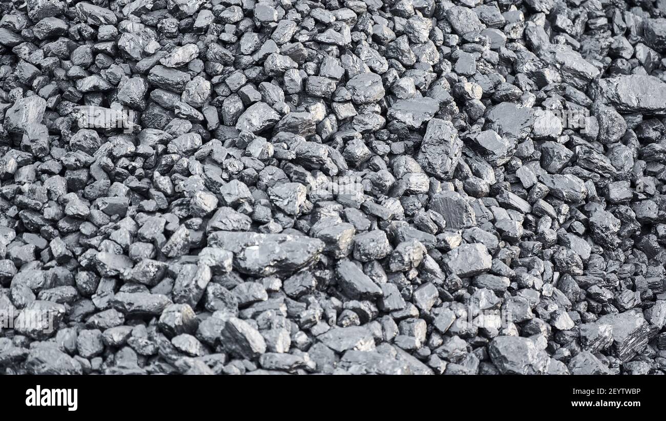 Natural hard coal texture for background. Coal industry. Template, top ...
