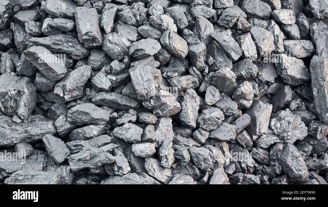 Natural hard coal texture for background. Coal industry. Template, top ...