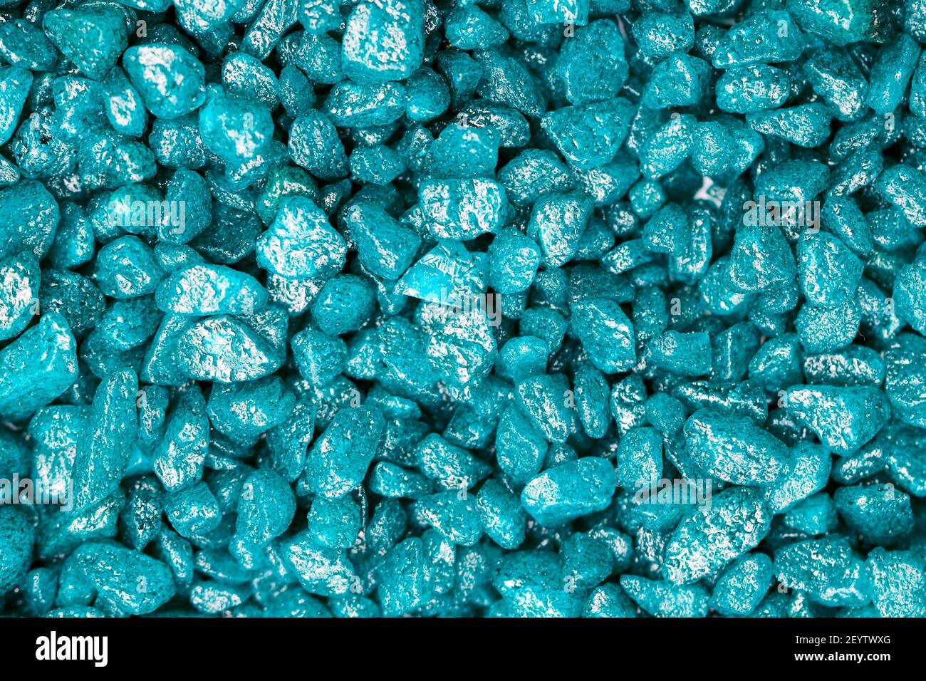 Turquoise gemstone fake pattern. Blue glitter stones for garden ...