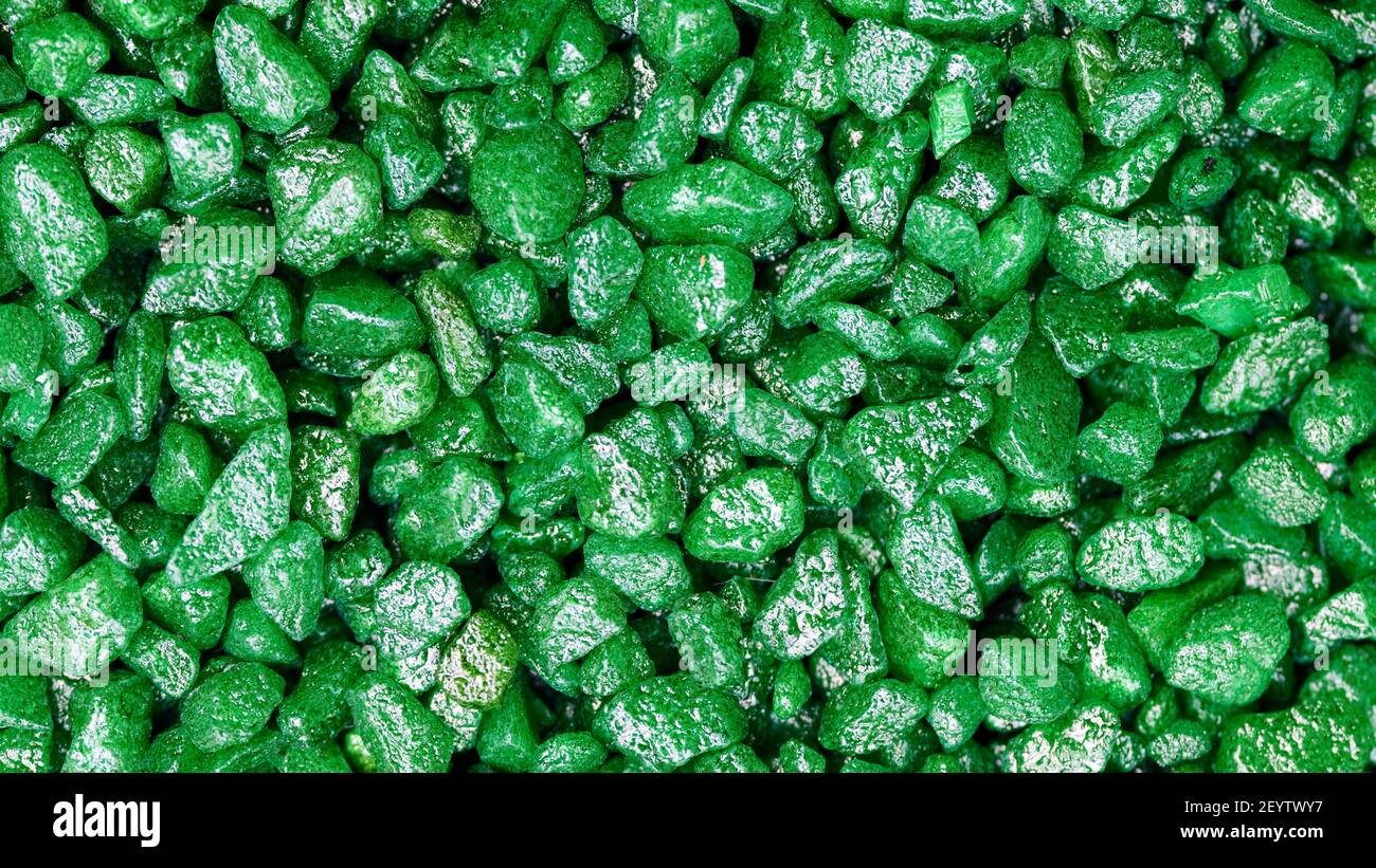 Emerald gemstone fake pattern. Green glitter stones for garden ...