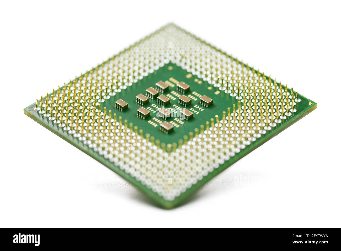 CPU, central processor unit, isolated background. Main electronic ...