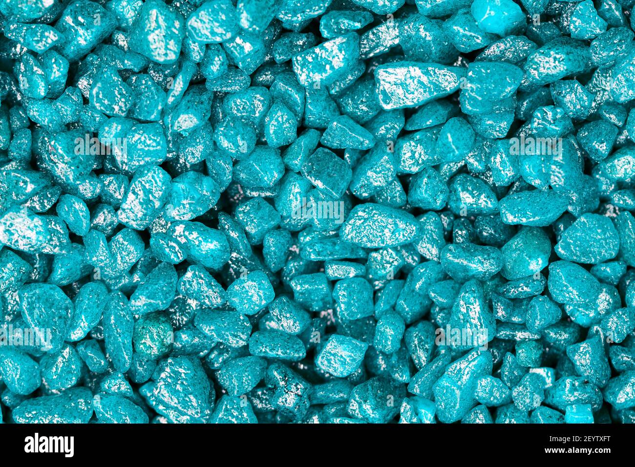 Turquoise gemstone fake pattern. Blue glitter stones for garden ...