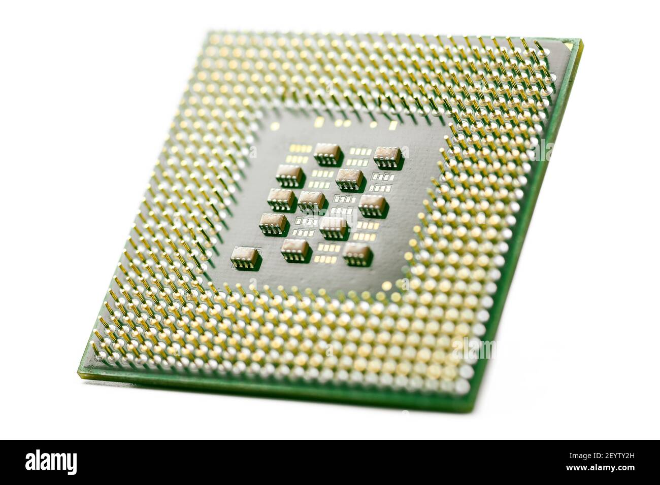 CPU, central processor unit, isolated background. Main electronic ...