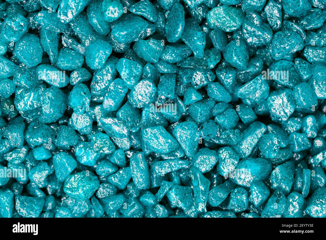 Turquoise gemstone fake pattern. Blue glitter stones for garden ...