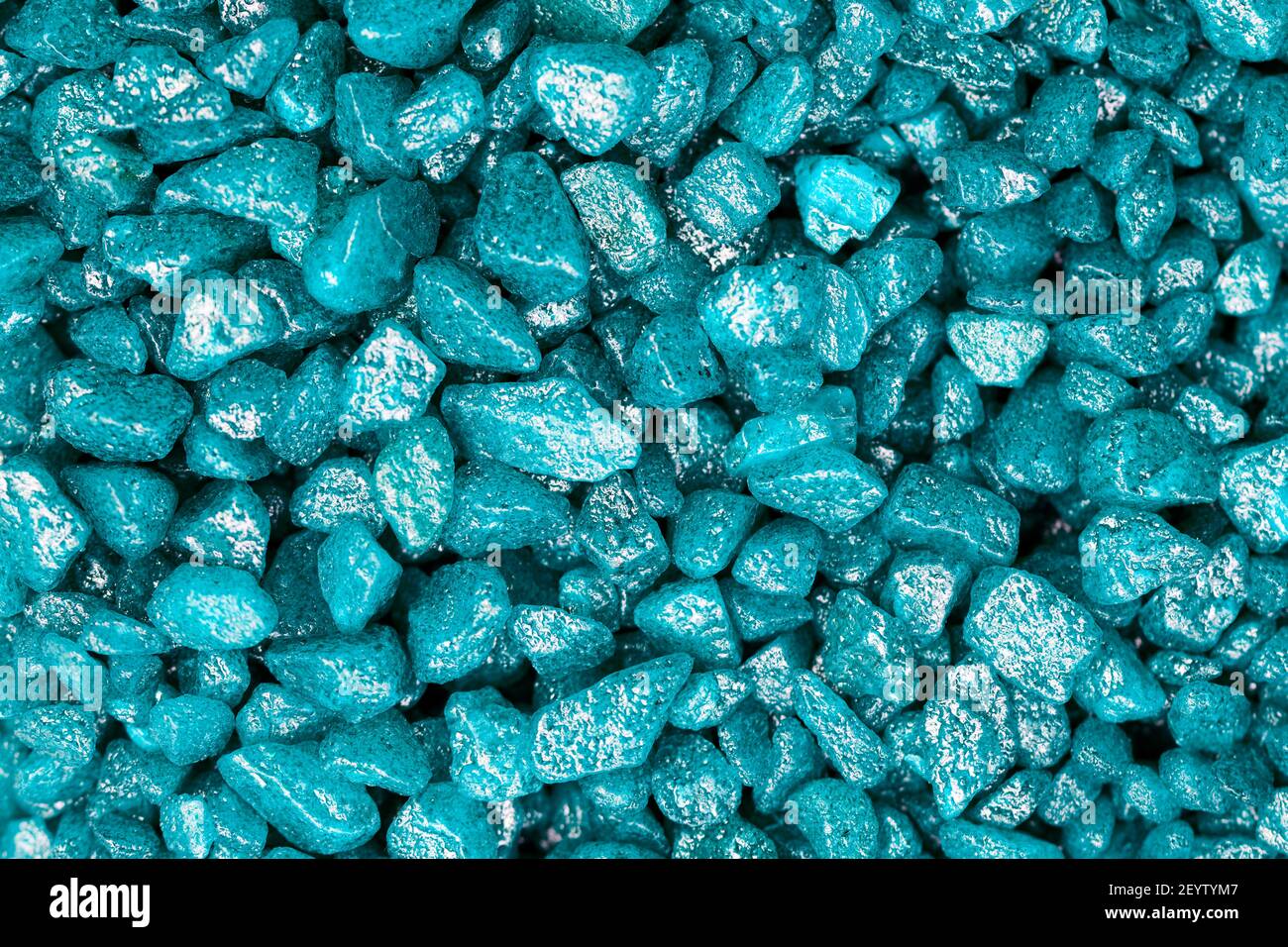Turquoise gemstone fake pattern. Blue glitter stones for garden ...