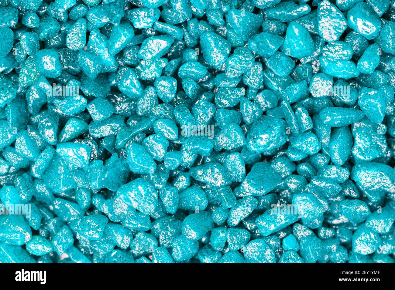 Turquoise gemstone fake pattern. Blue glitter stones for garden ...
