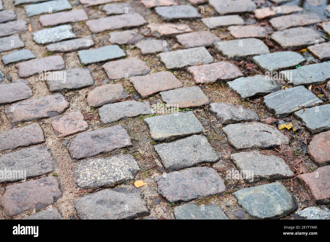 Paving stones at city street. Old german pavement stones texture ...