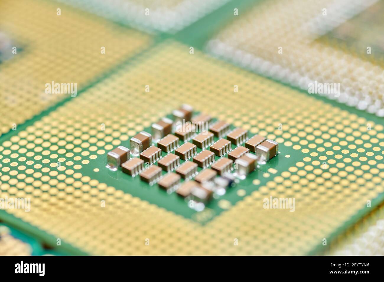 CPU, central processor unit, isolated background. Main electronic ...