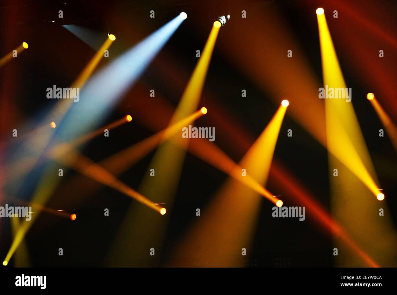 Montreal,Quebec,Canada,February 19,2021.Projector lights at a rock ...