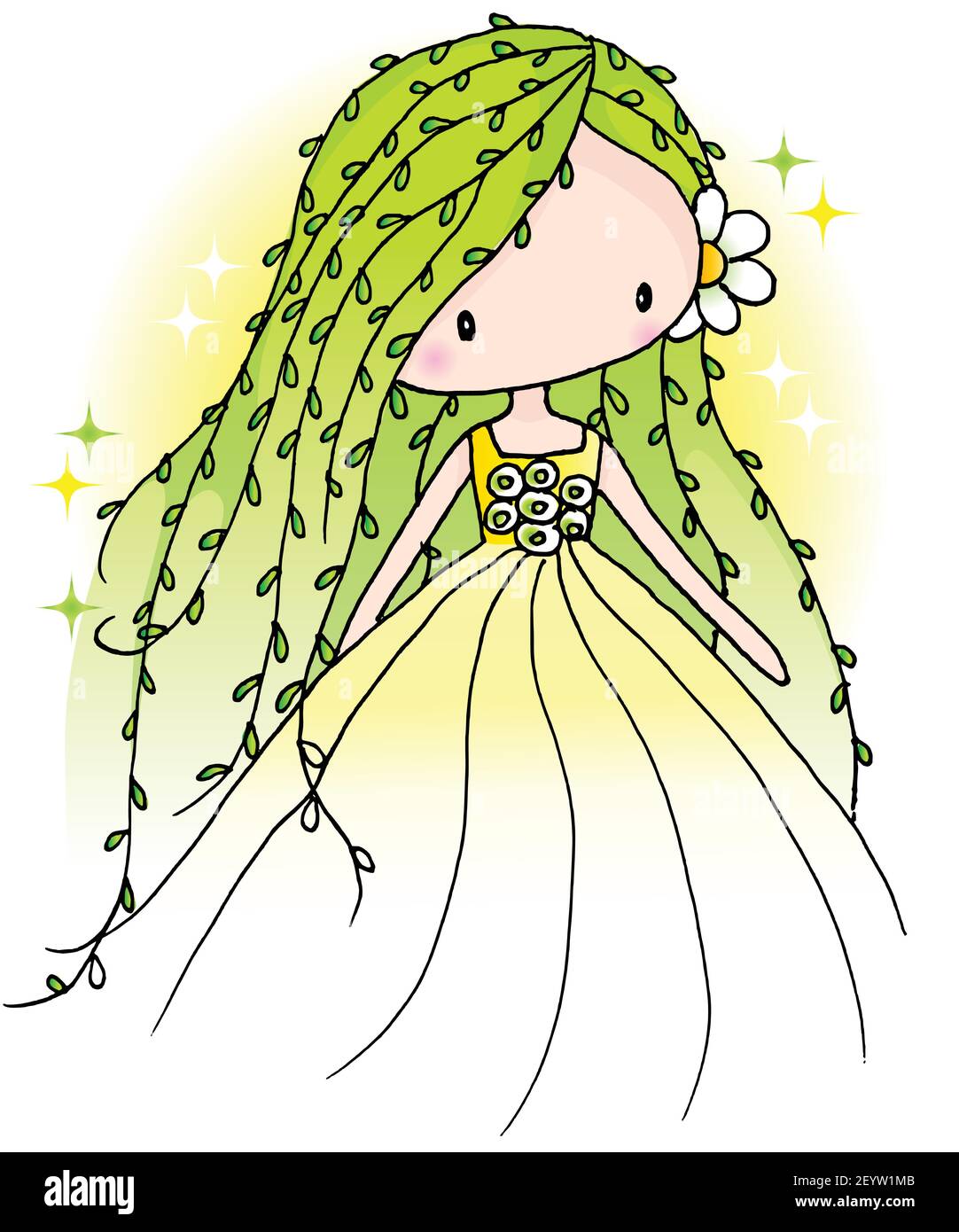vector cartoon girl Stock Vector Image & Art - Alamy