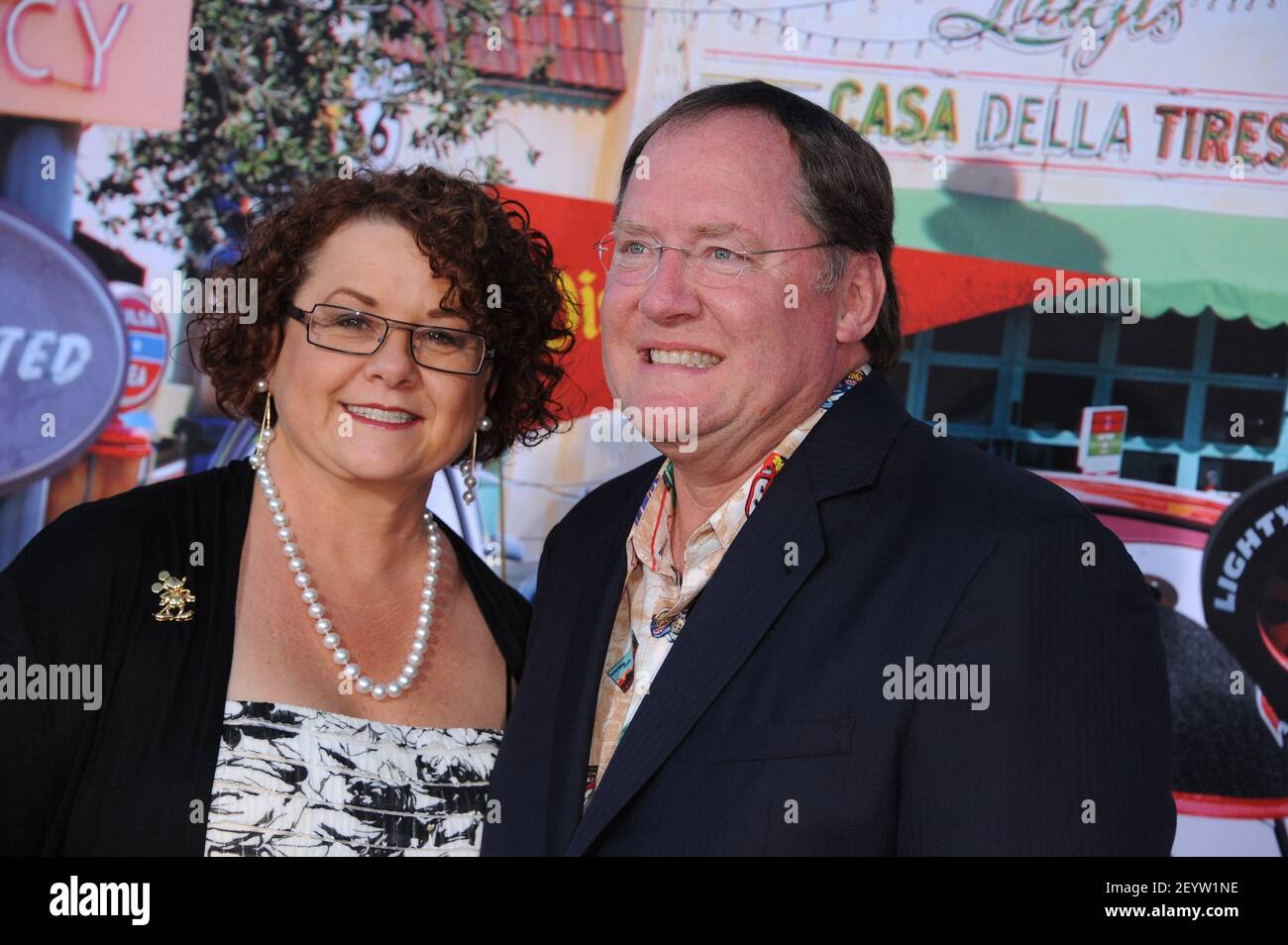 John Lasseter and his wife Nancy. 13 June, 2012, Anaheim, California ...