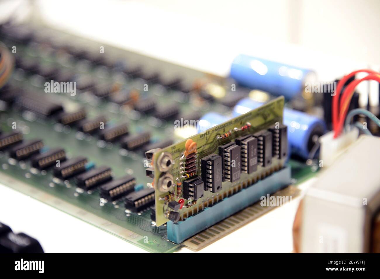 12 Jun 2012 - New York - Close-up of circuit board of "Apple 1", fully ...